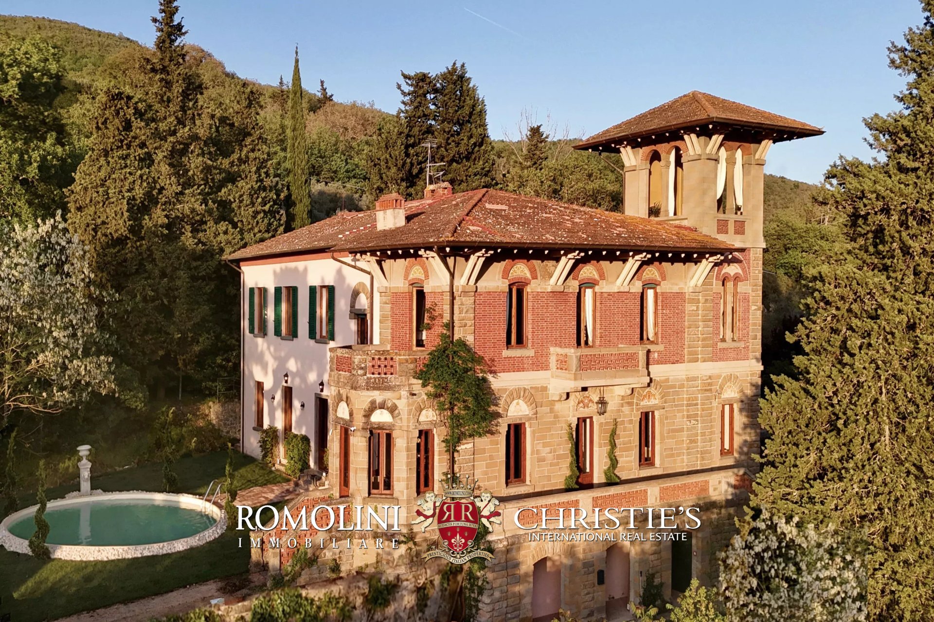 Gilded-age Italian Mansion For Sale In A Panoramic Position In Tuscany ...